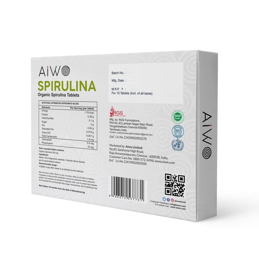 Aiwo SPIRULINA 500mg – MyDiagnostics